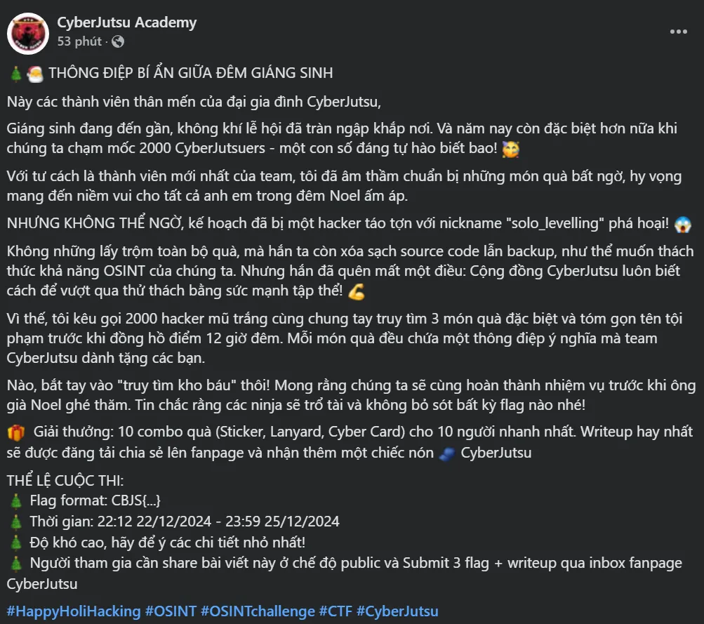 CyberJutsu Christmas 2024 [OSINT] - V I Z Ξ Я